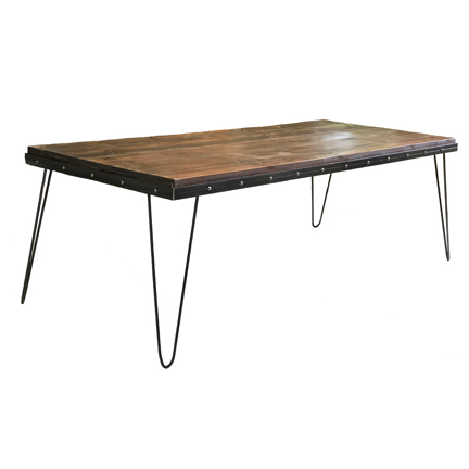 Furnishings, Industrial Farm Table - Linen Effects