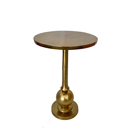 Furniture, Burnished Gold Martini Table - Sphere - Linen Effects