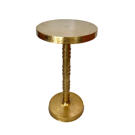 Furniture, Burnished Gold Martini Table - Linen Effects