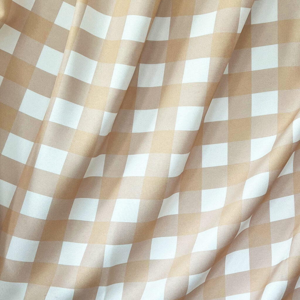Tablecloth, Buffalo Check - Tan - Linen Effects