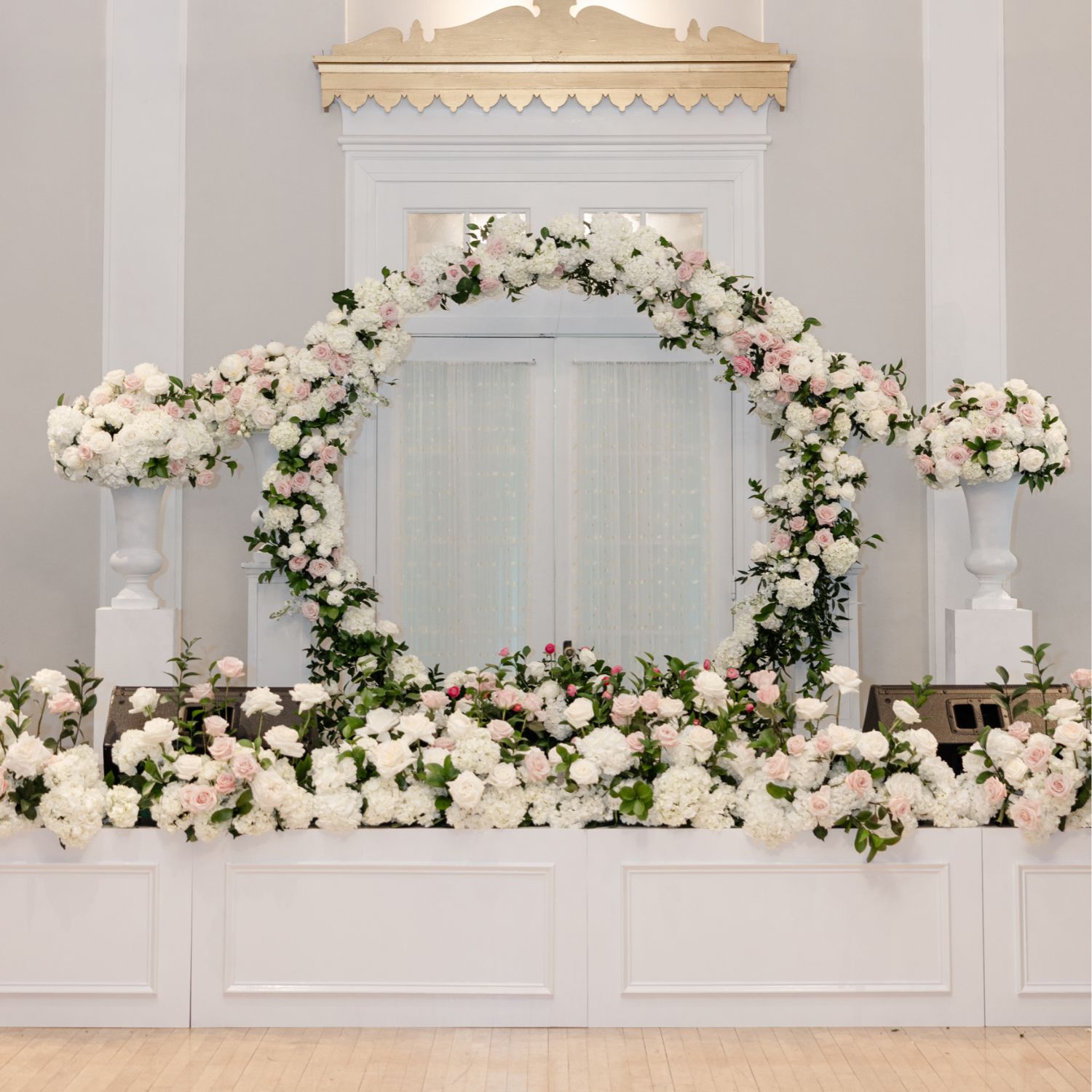 Stage, White Stage Facade - Linen Effects