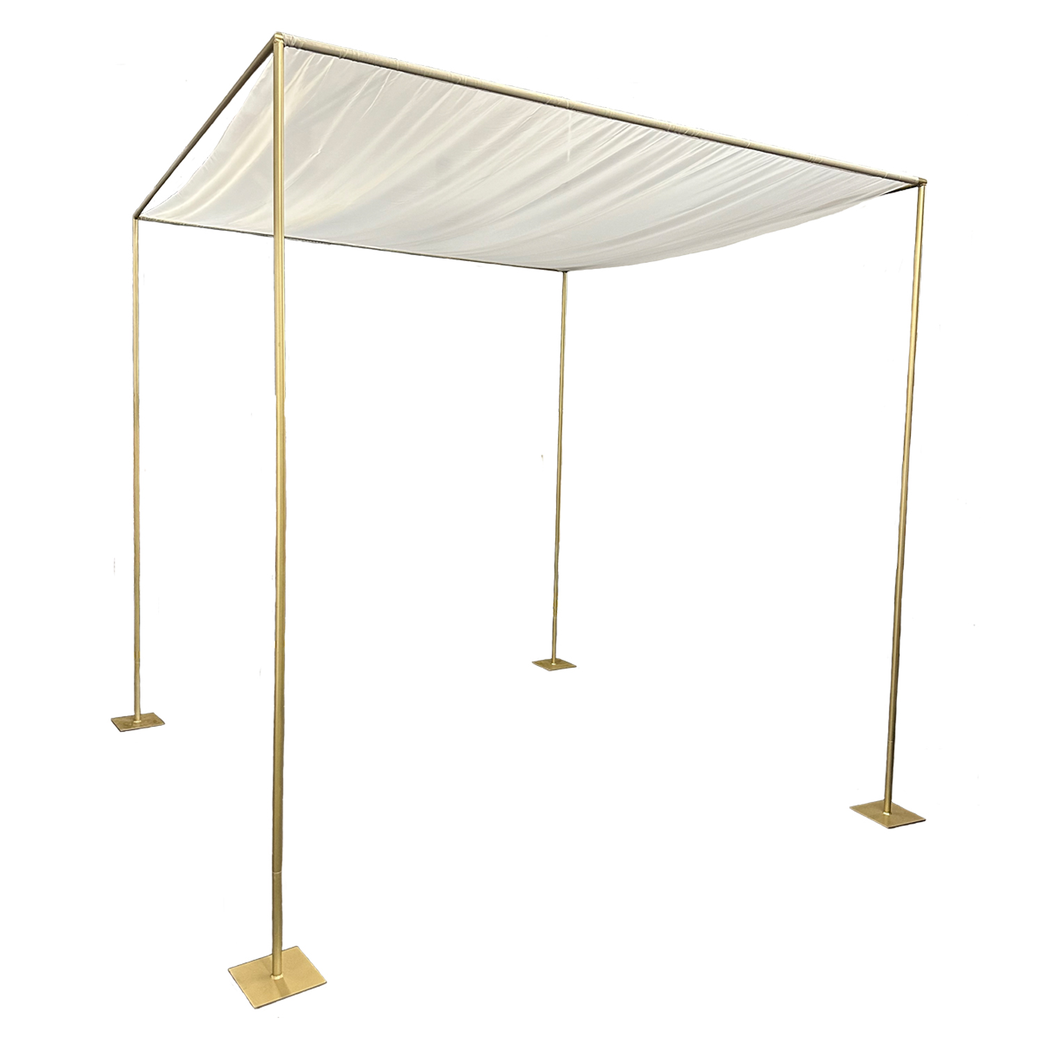 Chuppah/Arch/Mandap - Gold Metal - Linen Effects