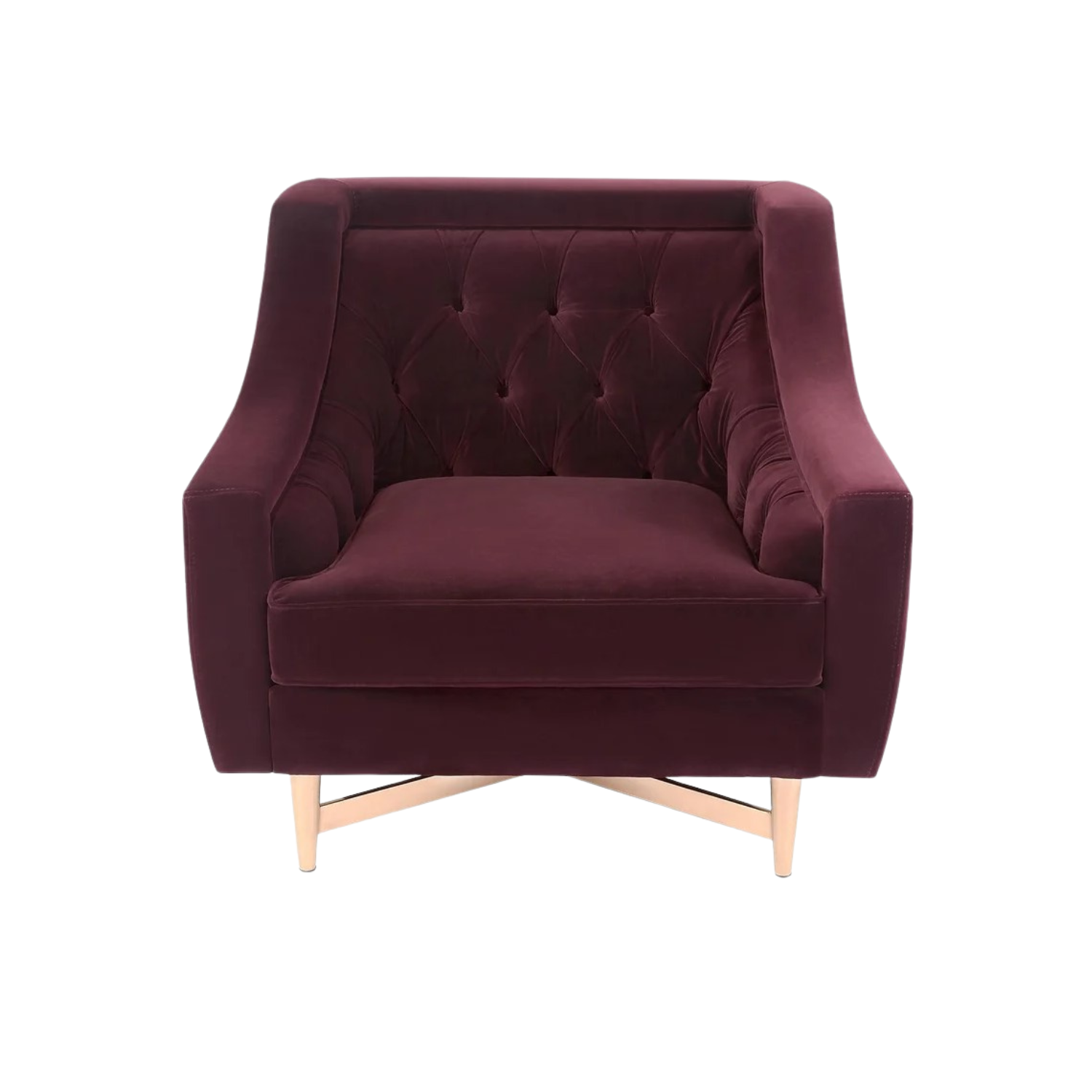 Furniture, Merlot Velvet Chair - Linen Effects